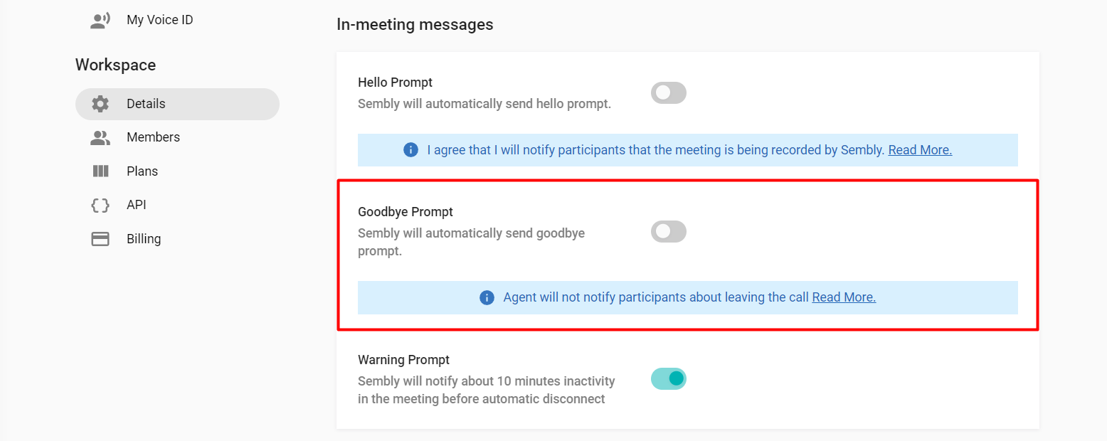 Manage Messages Sembly Sends to the Meeting Chat – Sembly AI