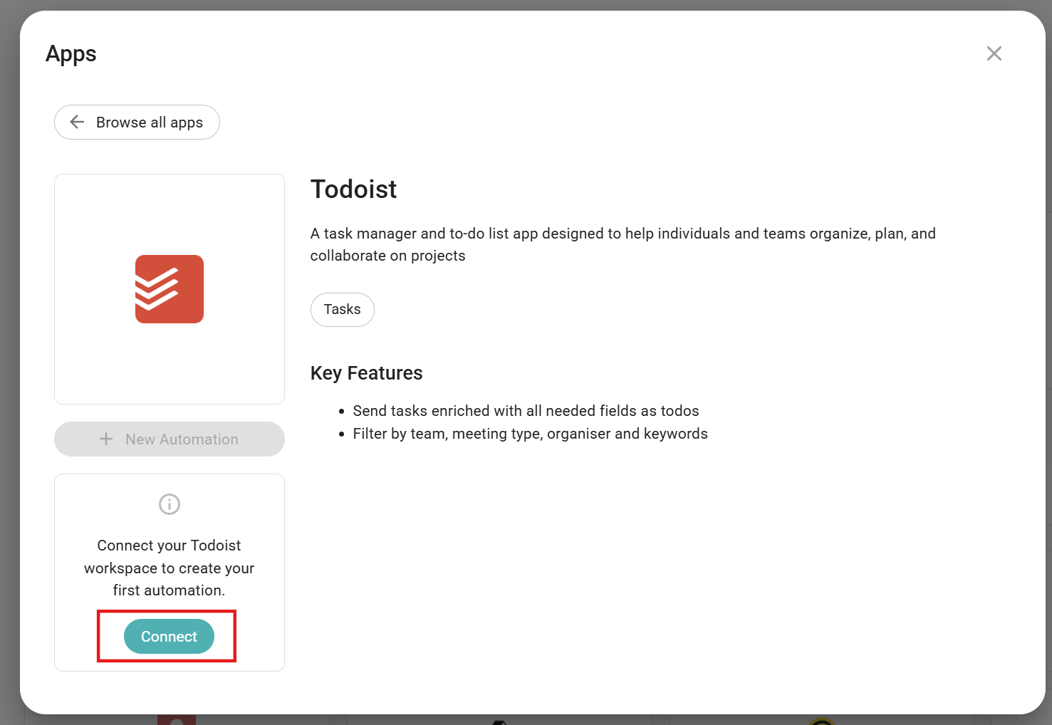Set Up Todoist Automation – Sembly AI
